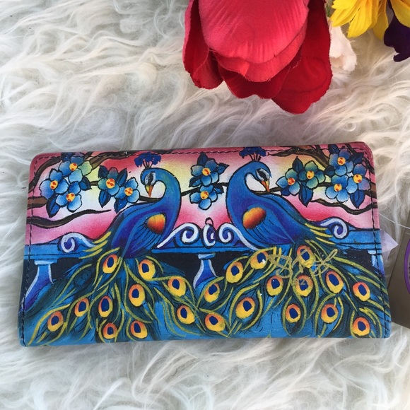 Sharif | Bags | Rare Peacock Hand Painted Wallet | Poshmark